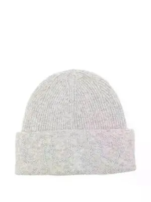Liu Jo Logo-embellished Ribbed Beanie - Grey