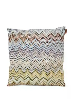 Missoni Zigzag-pattern Cushion - Brown