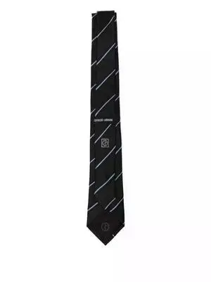 Giorgio Armani Regimental Neck Tie - Black