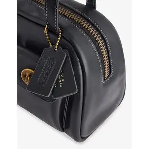 COACH Twin Turnlock 20 Leather Shoulder Bag