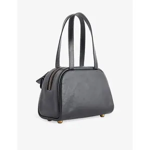 COACH Twin Turnlock 20 Leather Shoulder Bag - B4/black | Editorialist