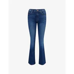 MOTHER The Weekender Flared Denim-blend Jeans