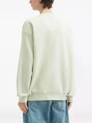 Izzue Teddy-embroidered Crew-neck Sweatshirt - Neutrals