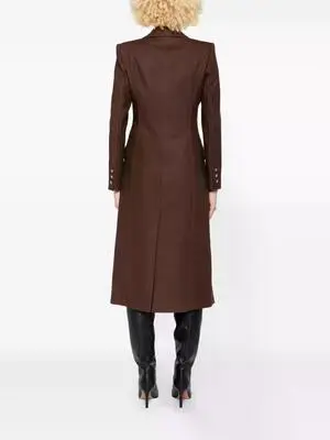Elisabetta Franchi Leather-trimmed Double-breasted Coat