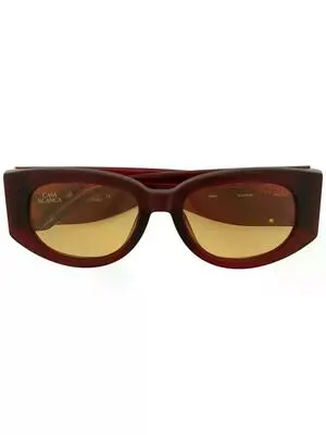 Casablanca Gabrielle Oval-frame Sunglasses - Red