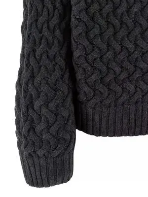 P.a.r.o.s.h Braided Wool High-neck Sweater