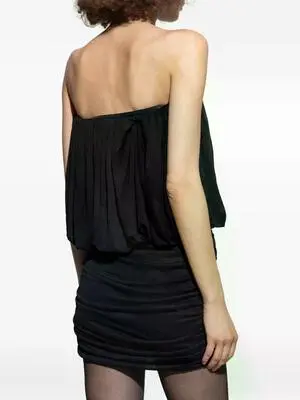 Isabel Marant Étoile Strapless Pleated Dress - Black