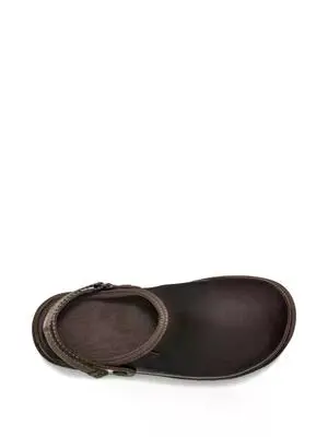 UGG Leather Flat Pumps With Back Strap