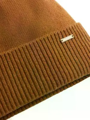 Woolrich Ribbed Cashmere Beanie - Brown