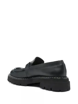 FERRAGAMO Gancini Chunky Leather Loafers