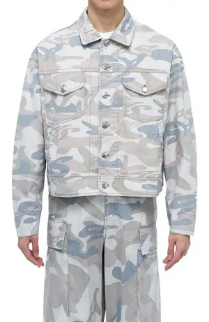 ALPHA STYLE Malaga Workwear Jacket - Grey Camo