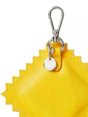 Fendi Logo Leather Keyring