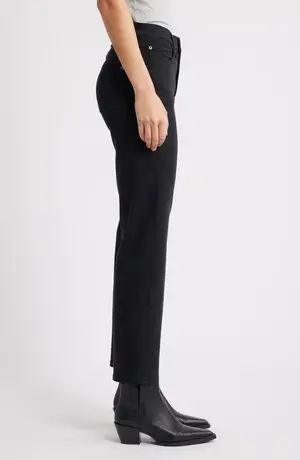 Rag & Bone Flexi Harlow Mid-rise Ankle Straight-leg Jeans - Black