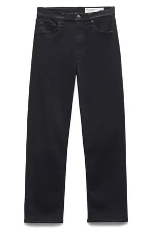 Rag & Bone Flexi Harlow Mid-rise Ankle Straight-leg Jeans - Black