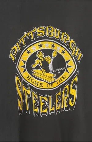 Junk Food Steelers Home Cotton Graphic T-shirt