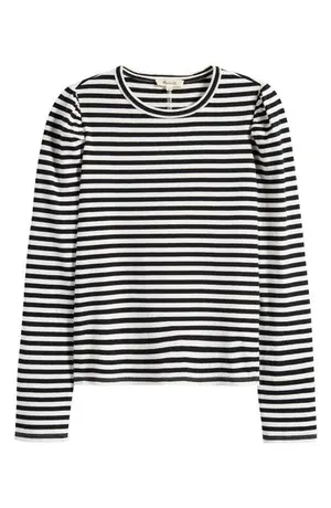 Madewell Striped Long Sleeve Puff Top - Lighthouse