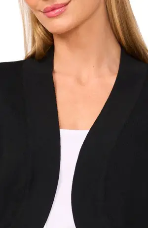 Halogen Three Quarter Sleeve Shrug - Rich Black
