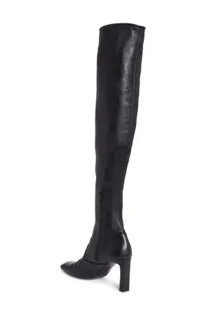 TOTEME Over-the-knee Stretch Leather Boots - Black
