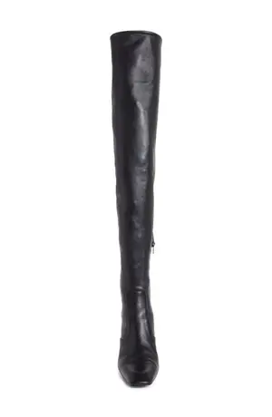 TOTEME Over-the-knee Stretch Leather Boots - Black