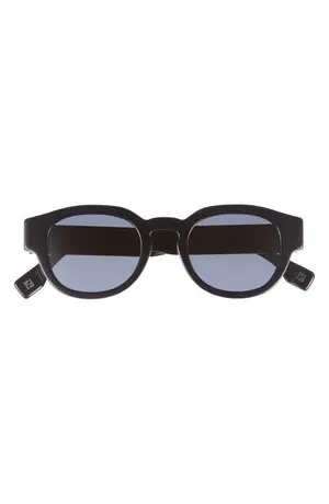 Fendi Signature 48mm Phantos Sunglasses - Shiny Black /smoke