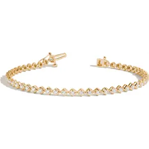 AURATE Lab Grown Diamond Tennis Bracelet - Yellow Gold