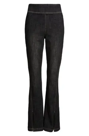 Hue Slit Hem Denim Leggings
