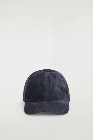 Cos Suede Baseball Cap - Navy