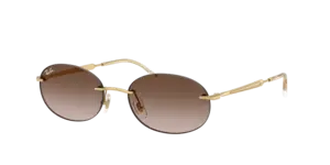 Ray-ban Ray-Ban Rimless Sunglasses Gradient Brown