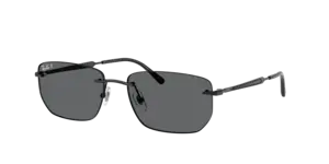 Ray-ban Rimless Sunglasses - Dark Grey Polarized