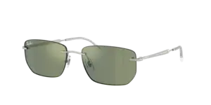 Ray-ban Rimless Sunglasses - Green Mirror Green