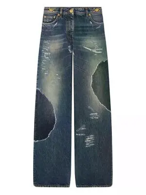 Versace Patchwork Distressed-effect Jeans