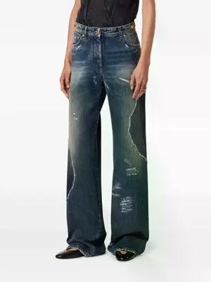 Versace Patchwork Distressed-effect Jeans