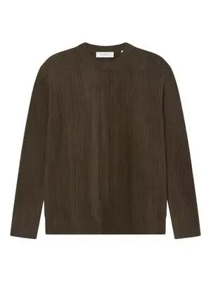LES DEUX Ribbed Crew-neck Sweater