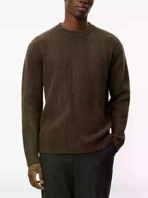 LES DEUX Ribbed Crew-neck Sweater