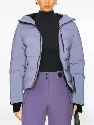 Aztech Mountain Hooded Puffer Ski Jacket - Purple