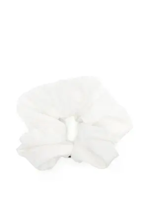 Patrizia Pepe Logo-plaque Scrunchie - White