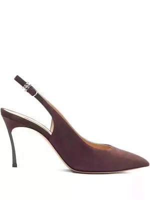 Casadei 80mm Slingback Pointed-toe Pumps
