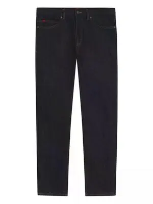 Hugo Leather-patch Straight Leg Jeans