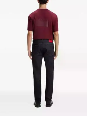 Hugo Leather-patch Straight Leg Jeans