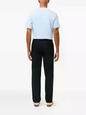 Lacoste Embroidered-logo Flat-front Trousers