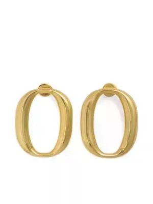 Patou Oval-frame Earrings - Gold