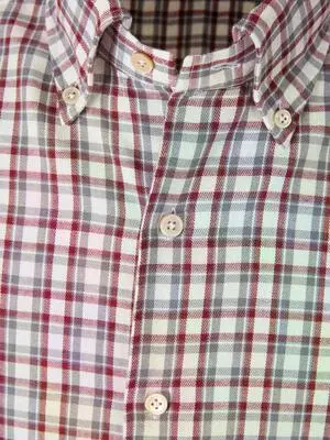 LUIGI BORRELLI Checked Button-down Shirt - Red