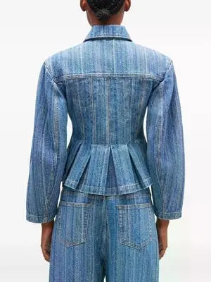 GANNI Pleated Denim Jacket