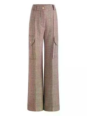 PATOU Prince Of Wales-check Cargo Pants - Brown