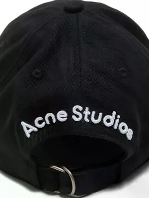Acne Studios Twill Logo Cap - Black