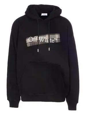 Off-White Plaid Panel Hoodie