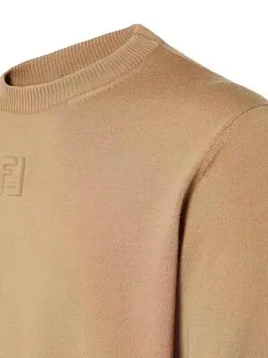 Fendi Embossed-logo Wool Sweater