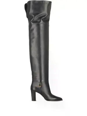 Saint Laurent 85mm Julia Leather Thigh-high Boots