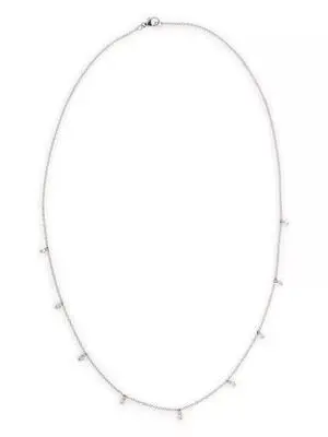 BAGGINS 18k White Gold Floating Diamond Necklace - Silver