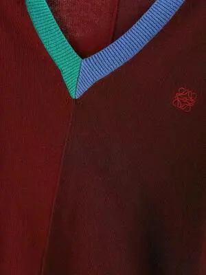 Loewe Colour-block Asymmetric Sweater - Red